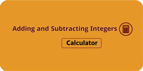 Integer Calculator Free Online Calculator