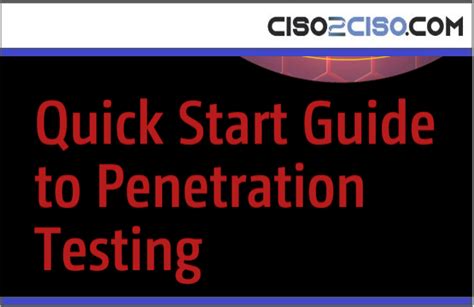 Quick Start Guide To Penetration Testing CISO2CISO COM CYBER SECURITY GROUP