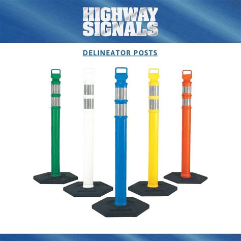 Colorful Delineator Posts Highway Signals