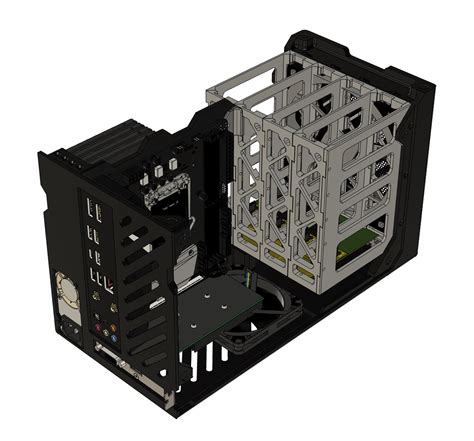4 Bay Itx Nas Case With Flex Atx Psu Da Akhil V Scarica Il Modello Stl Gratuito