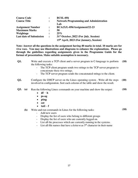 Final Bca Semester V 2022 23 17 17 Course Code Bcsl Course Title Network Programming And