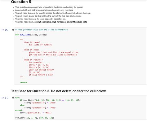 Solved This Question Assesses If You Understand The Loops