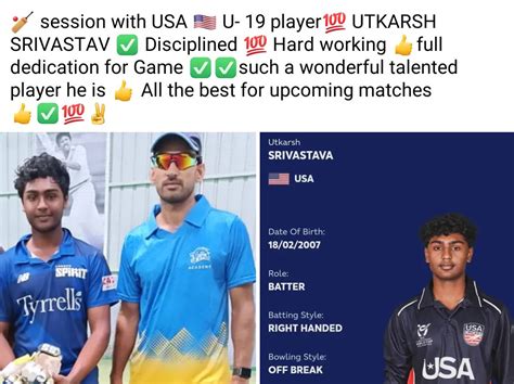 Abhishek Kumar On Linkedin Practice Session With Usa U 19player