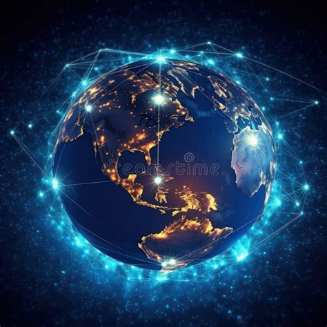 Innovative Communication Tech Concept Of A Globally Connected World Cloud Computing Network