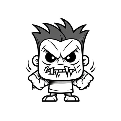 흑백 프랑켄슈타인 얼굴 클립 아트 프랑켄슈타인