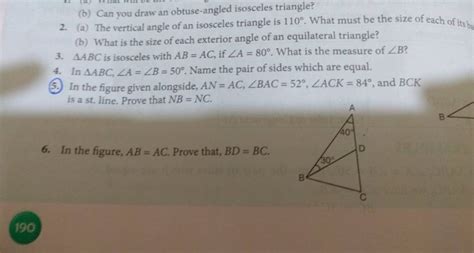 B Can You Draw An Obtuse Angled Isosceles Triangle 2 A The Vertical