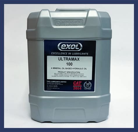 Exol Premium Quality Hydraulic Oil Iso 100 20 Litre Din 51524 Part 2