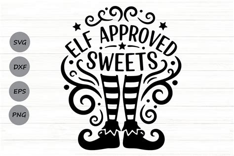 Elf Approved Sweets Svg Graphic By Cosmosfineart · Creative Fabrica