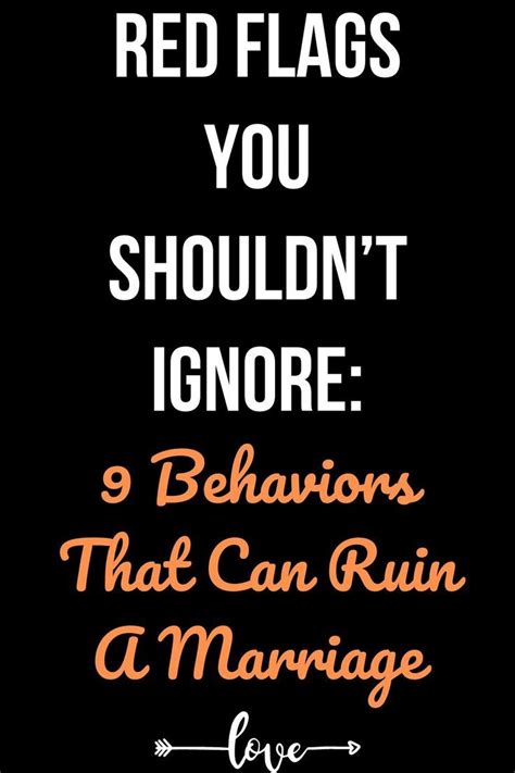 Red Flags You Shouldnt Ignore Behaviors That Can Ruin A Marriage Toxic Relationships