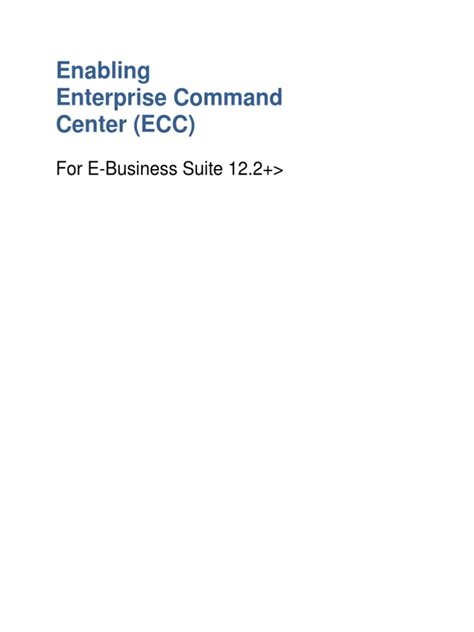 Ecc For Ebs Pdf Oracle Database Electronic Business