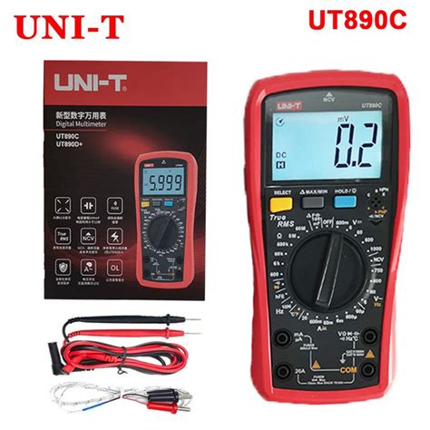 Мультиметр Ut890c Uni T оригинал ток 20А температура транзисторы емкость подсветка True Rms Ncv