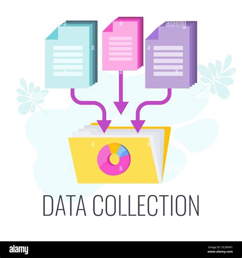 Data Collection Icon Market Research Flat Vector Illustration Stock Vector Image And Art Alamy