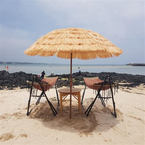 표선해변 하얀모래축제 제주 핫 플레이스 표선해변 포토존 해먹 ⛱ 초가파라솔 제주휴양지