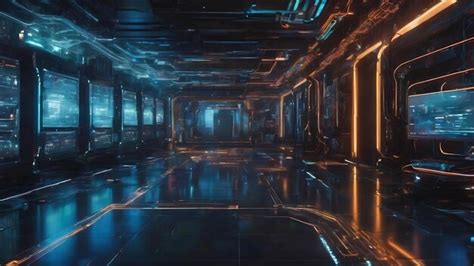 Premium Ai Image Futuristic Data Flow Data Transfer Technology Cyberpunk Big Data And