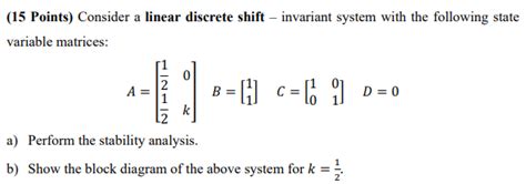 Solved 15 Points Consider A Linear Discrete Shift