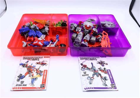 Optimus Prime And Megatron Transformers Construct Bots Elite Class 2013