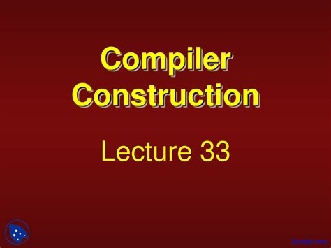 Implementing Ad Hoc Scheme Compiler Construction Lecture Slides Docsity