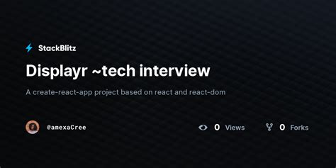 Displayr ~tech Interview Stackblitz