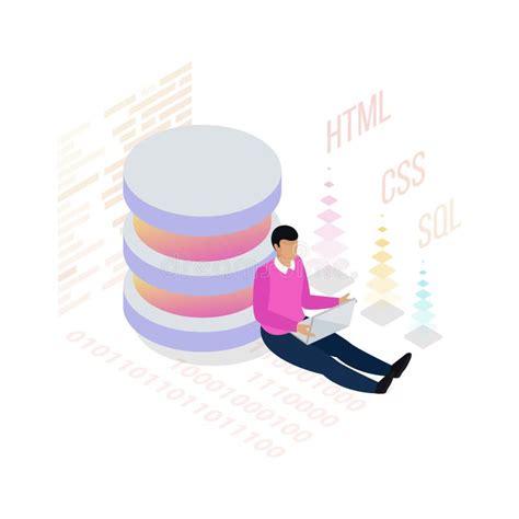 Programming Isometric Concept Stock Illustration Illustration Of Connection Interface 275807178