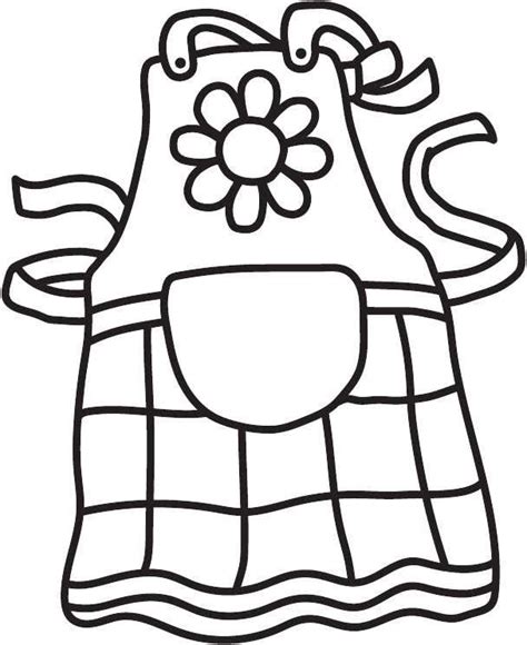Draw An Apron Kitchen Coloring Pages Printable Kitchen Coloring