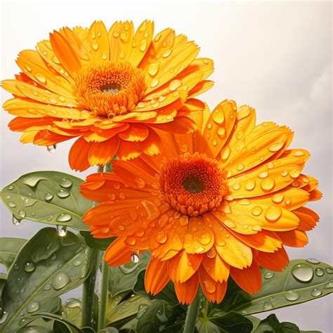 Premium Ai Image Photo Calendula Flowers