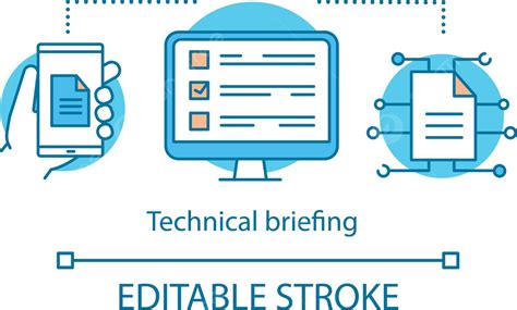 Technical Briefing Concept Icon Idea Digital Illustration Vector Idea Digital Illustration