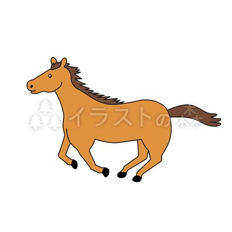 走る馬のイラスト 無料イラスト素材•商用可いらもり