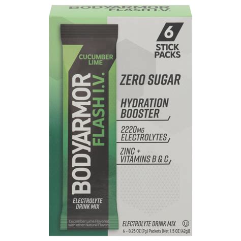 Publix Bodyarmor Electrolyte Drink Mix Zero Sugar Cucumber Lime