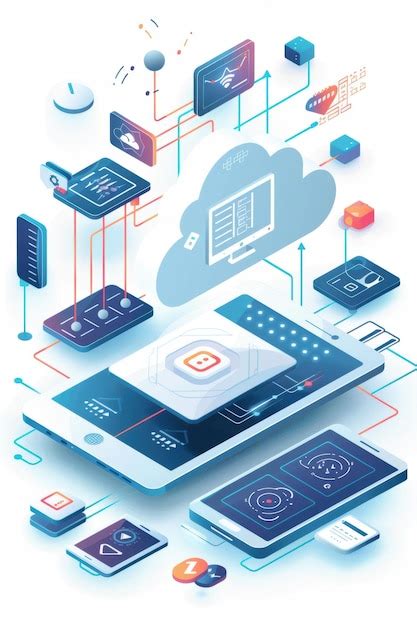 Connected Devices Cloud Computing Premium Ai Generated Image