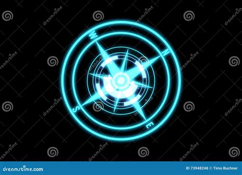 3d digital hud element in motion nice 3d rendering stock illustration