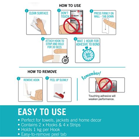 Medium Hangables Removable Fasteners 2 Pack Homebase