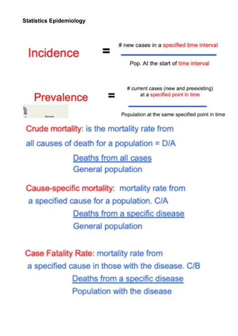 Copy Of Epidemiology Study Notes For Final Exam Studocu