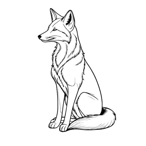 Fox Line Art Vector Illustration Premium Ai Generated Vector