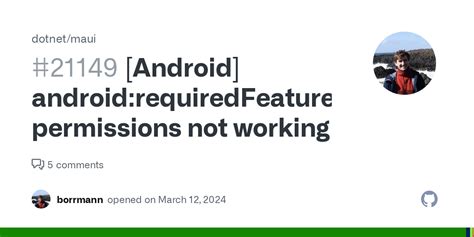 Android Androidrequiredfeaturefalse Permissions Not Working