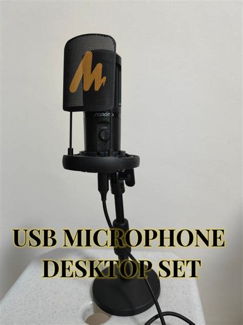 USB Microphone Desktop Set Audio Microphones On Carousell