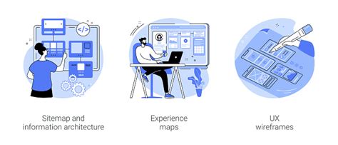 ux designer workflow isolated cartoon vector illustrations se stock