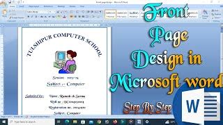 How To Make Cover Page Design In Ms Word Cover Page Design In Ms Word Cover Page Design