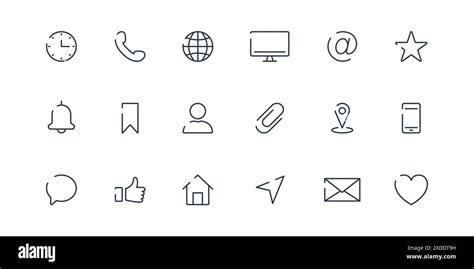 Contact Line Icon Communication Symbol In Simple Minimalism Simple User Interface Linear Icon