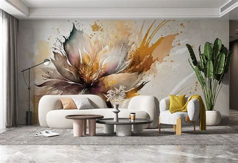 کاغذ دیواری طرح آبرنگ