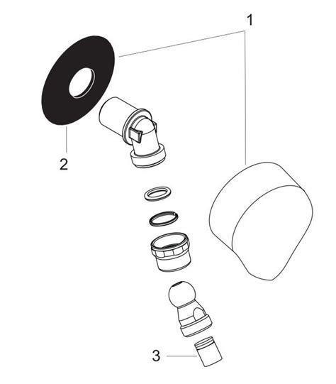 كوع دش مخفي هانز جروهي Hansgrohe Lamasat Naser