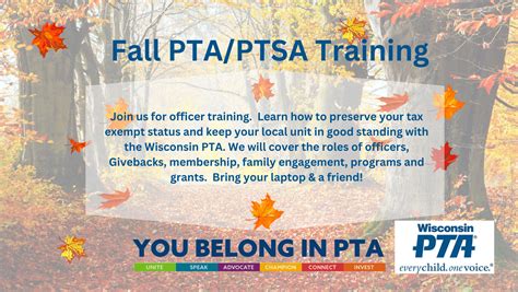 Fall Leadership Training Welcome To Wisconsinpta