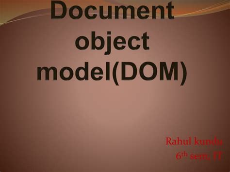 document object model dom ppt