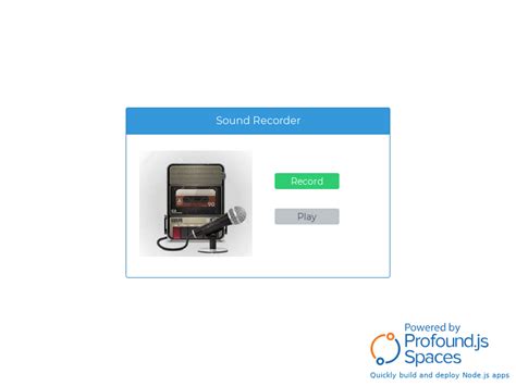 Profoundjs Spaces Simple Sound Recorder
