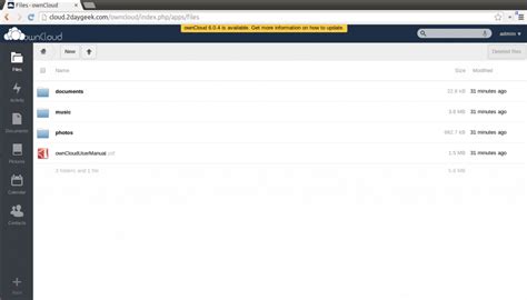 create your owncloud storage using owncloud opensource app via web