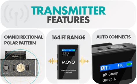 Amazon Com Movo Lingo Duo Channel UHF Wireless Lavalier Microphone System For Camera Lav