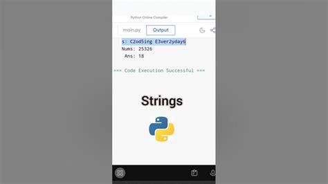 Python Challengesum Of Digits In String 🤞 Shorts Pythontutorialtelugu Pythonprogramming