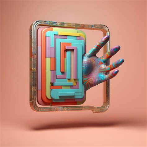 Premium Ai Image A Human Arm Reaching Through An Frame And Coming Out