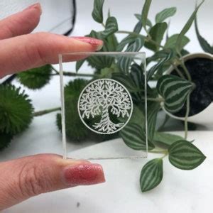 Tree Of Life Texture Stamp Acrylic Clear Embossing Plate Springtime Earring And Pendant Clay