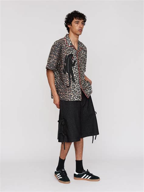 Tied Up Low Rise Denim Jorts Lazy Oaf