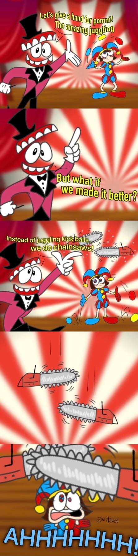 Pomni Juggling By Mcdnalds2016 On Deviantart